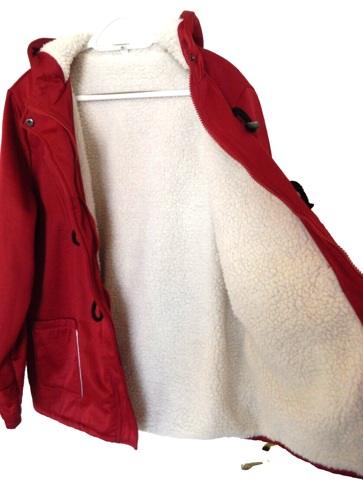 JiangWu Sherpa Lined Hooded Coat/Jacket-2XL, US 18-20 Big Bargain Alert ...