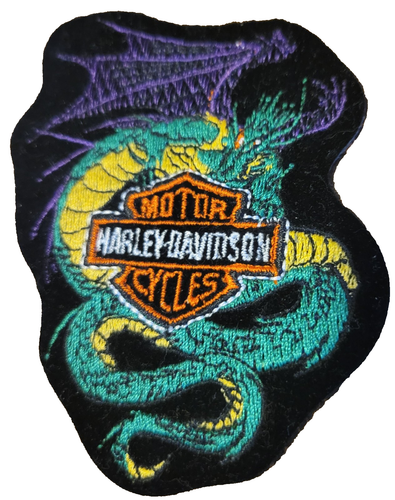 Harley Davidson Purple Winged Green Dragon Motorcycle Patch 4x3 inches ...