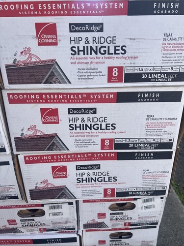 DECORIDGE 8 IN. HIP & RIDGE SHINGLES BROWN COLOR (20 LIN. FT) 30 PIECES ...