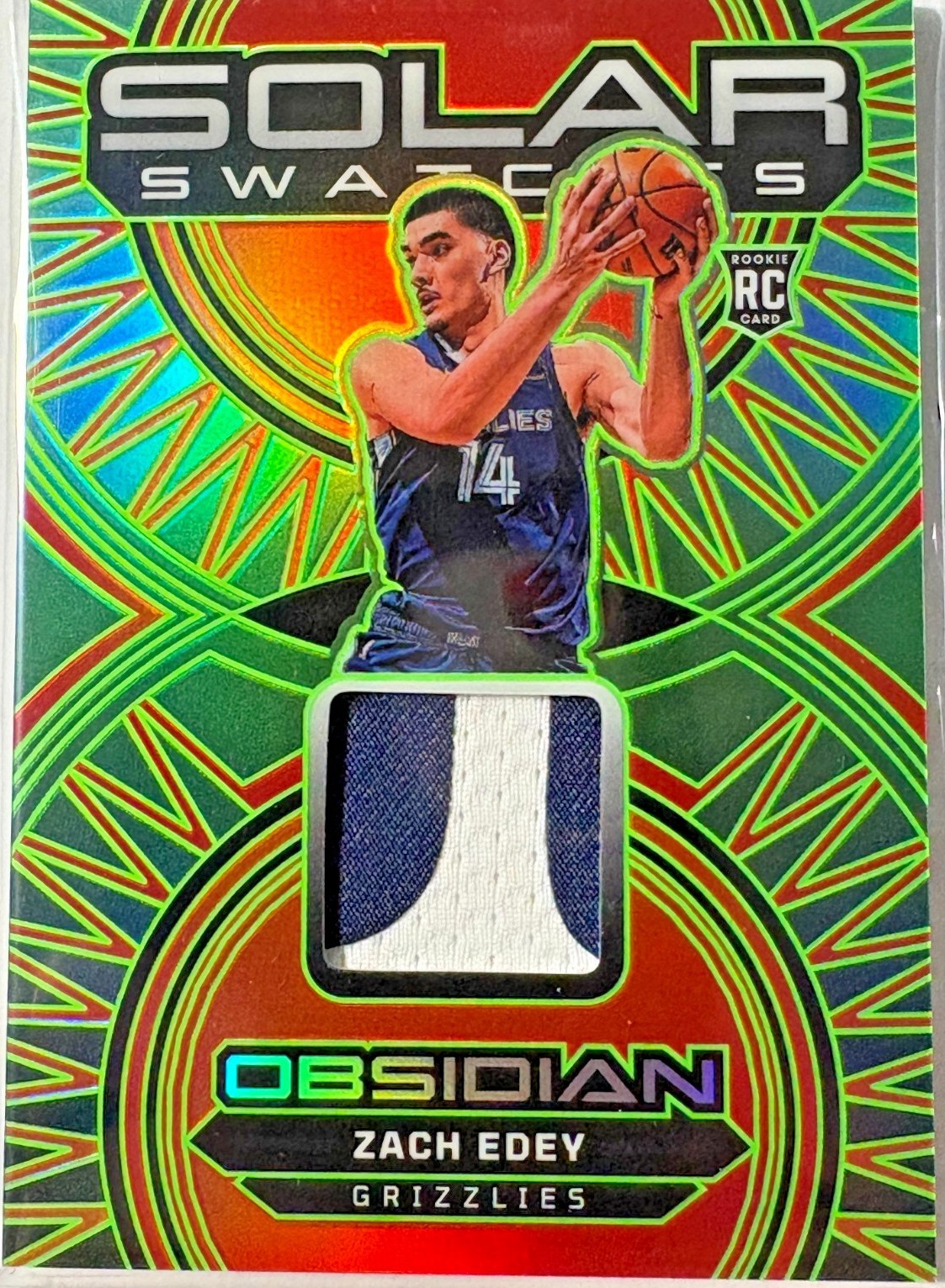 2024-25 Panini Obsidian - Solar Swatches Zach Edey #SS-EDE Electric ...
