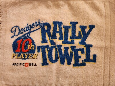 LA DODGERS GAME Rally TOWEL MLB 10th PLAYER PACIFIC BELL LOGO COOL ...