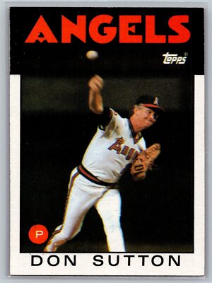 1986 Topps Baseball #335 Don Sutton HOF California Angels | eBay