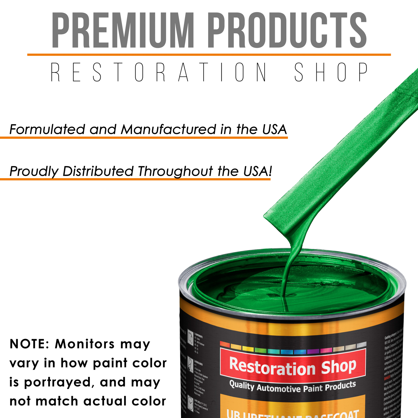 Firemist Green Quart URETHANE BASECOAT CLEARCOAT Car Auto Body Paint ...