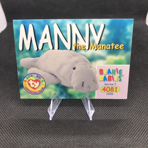 TY Beanie Baby BBOC***CARD Series1Common #4081 ~MANNY the MANATEE | eBay