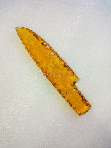 Amazing Rare Citrine Glass Knife Gamestone Blades hand knapped Dagger 5 ...
