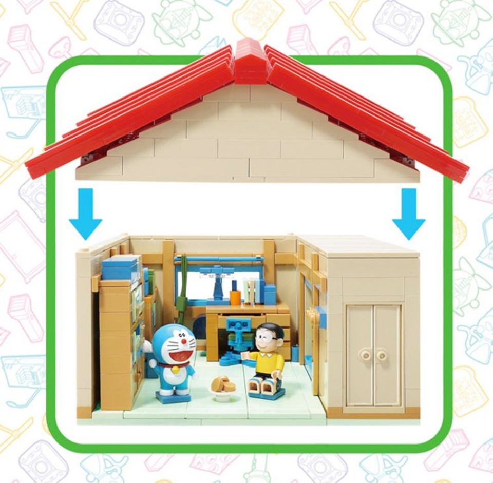 Oxford 2023 Doraemon Nobi Nobita HOUSE & ROOM Set Brick Block Assembly ...