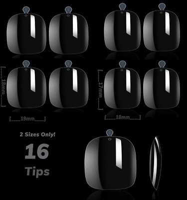 16 CLEAR BIG LARGE FALSE TOES NAILS IDEAL NO GLUE LOST TOE NAIL 2 SIZES ...