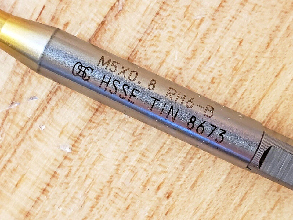 M5 x 0.8 Thread Forming Roll Tap, H6, HSSE, TiN Coating - OSG (Japan ...