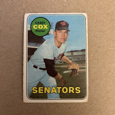 1969 Topps Baseball Casey Cox Washington Senators Card #383 | eBay
