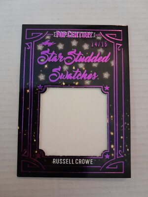 Russell Crowe /15 Purple Wardrobe Memorabilia Card SSS-34 2022 Leaf Pop ...
