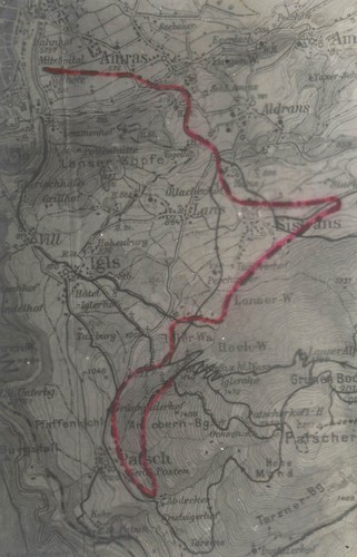 Austria North Tyrol ski areas and surroundings map photo postcard Igls ...