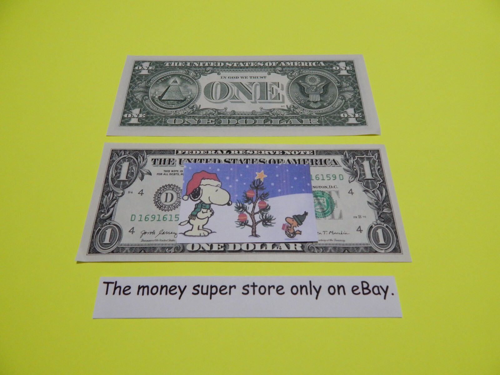 SNOOPY & WOODSTOCK CHRISTMAS W/TREE 2025 EDITION DOLLAR MONEY CURRENCY ...