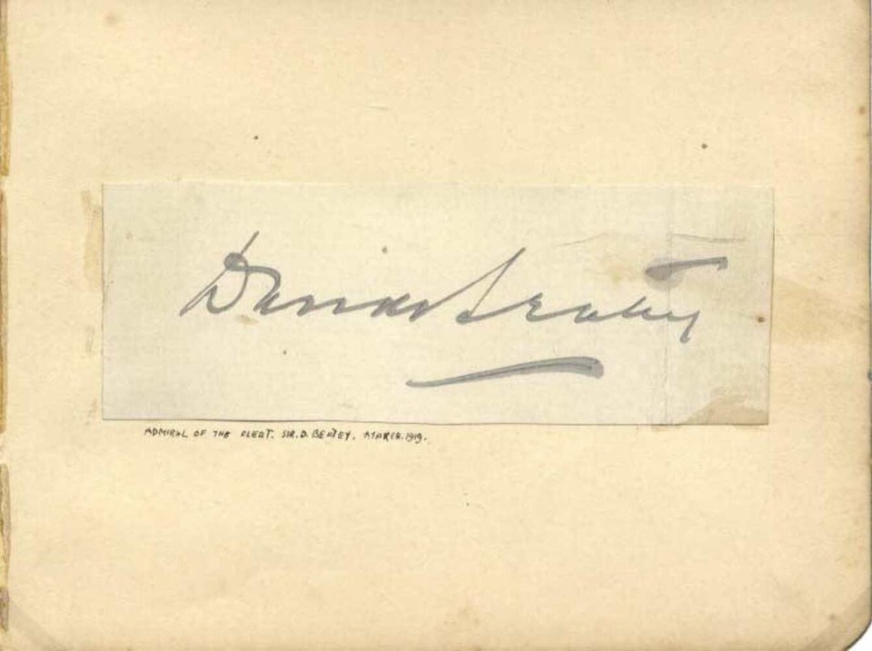 NAVY OFFICER David Beatty autograph, signed album page mounted | eBay