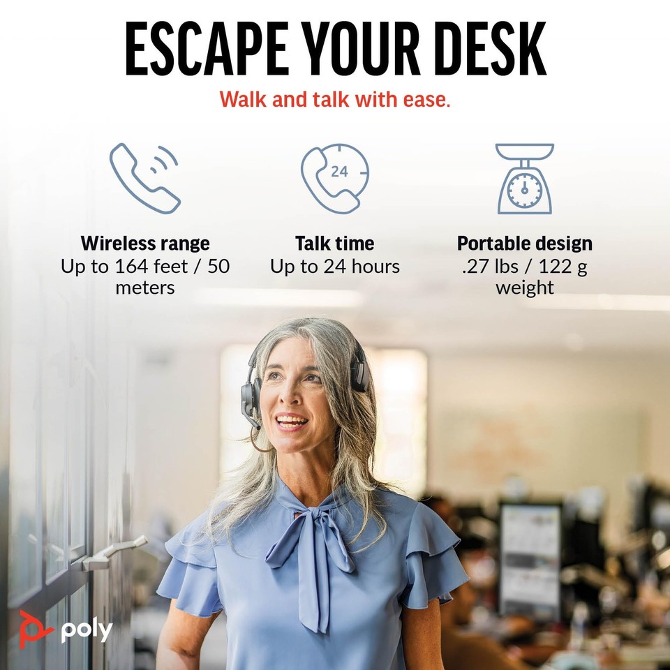 Poly Voyager 4310 UC Wireless Headset With Mic for Work, Mono, Charge Stand -... 196548548675| eBay