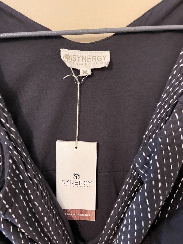 SYNERGY Organic Clothing Moxie Phantom Dress Sz Medium Gray Cotton ...