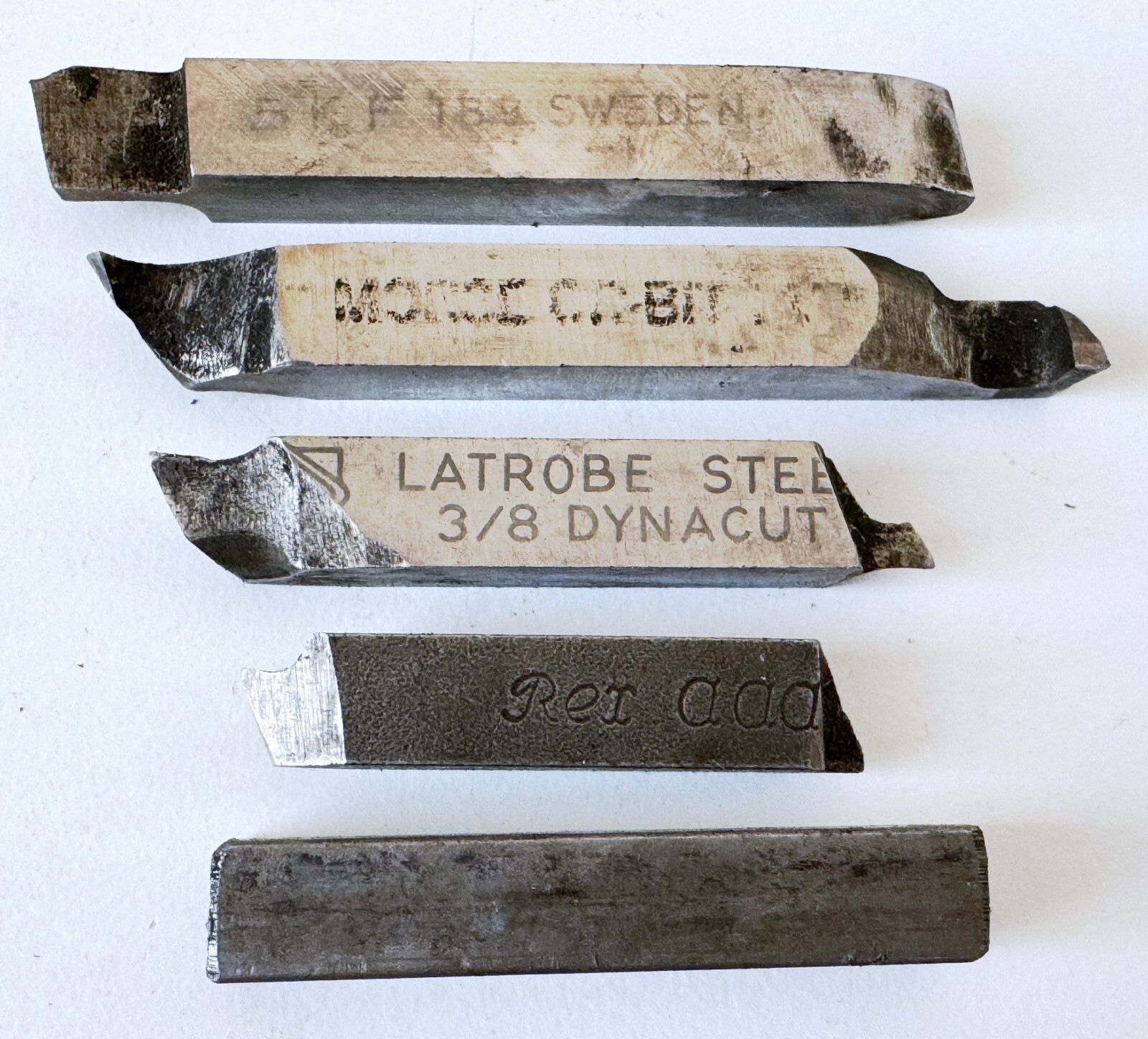 (5) 3/8" X 3/8" Lathe Tool Bit Blank Cutting HSS LATROBE REX AAA MORSE ...