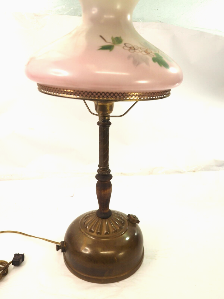 Coleman Lamp Co Quick Lite Lamp Since electrified with a Handpainted ...