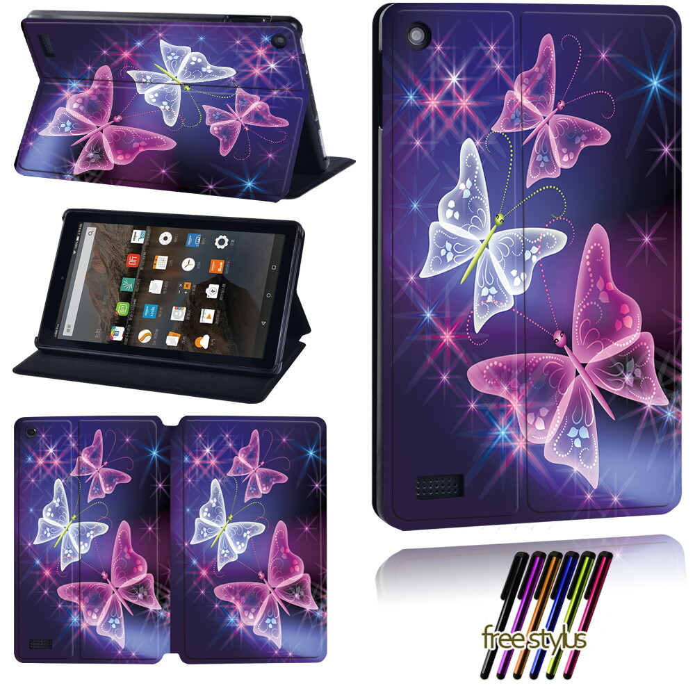 Leather Stand Cover Case For Amazon Kindle fire 7 5th/7th/9th ...