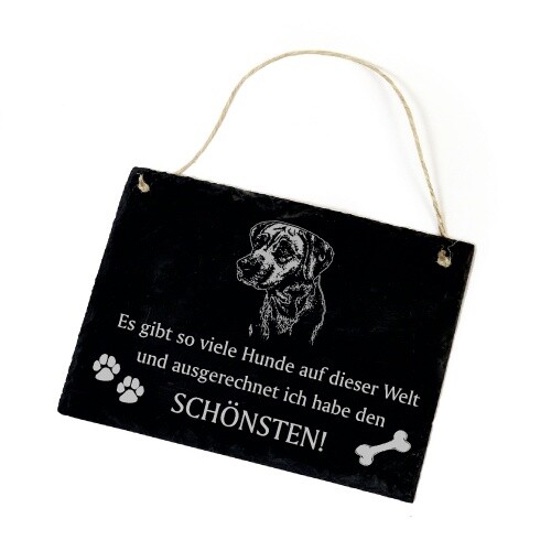 Hundeschild Rhodesian Ridgeback Schild aus Schiefer - Ich habe den ...