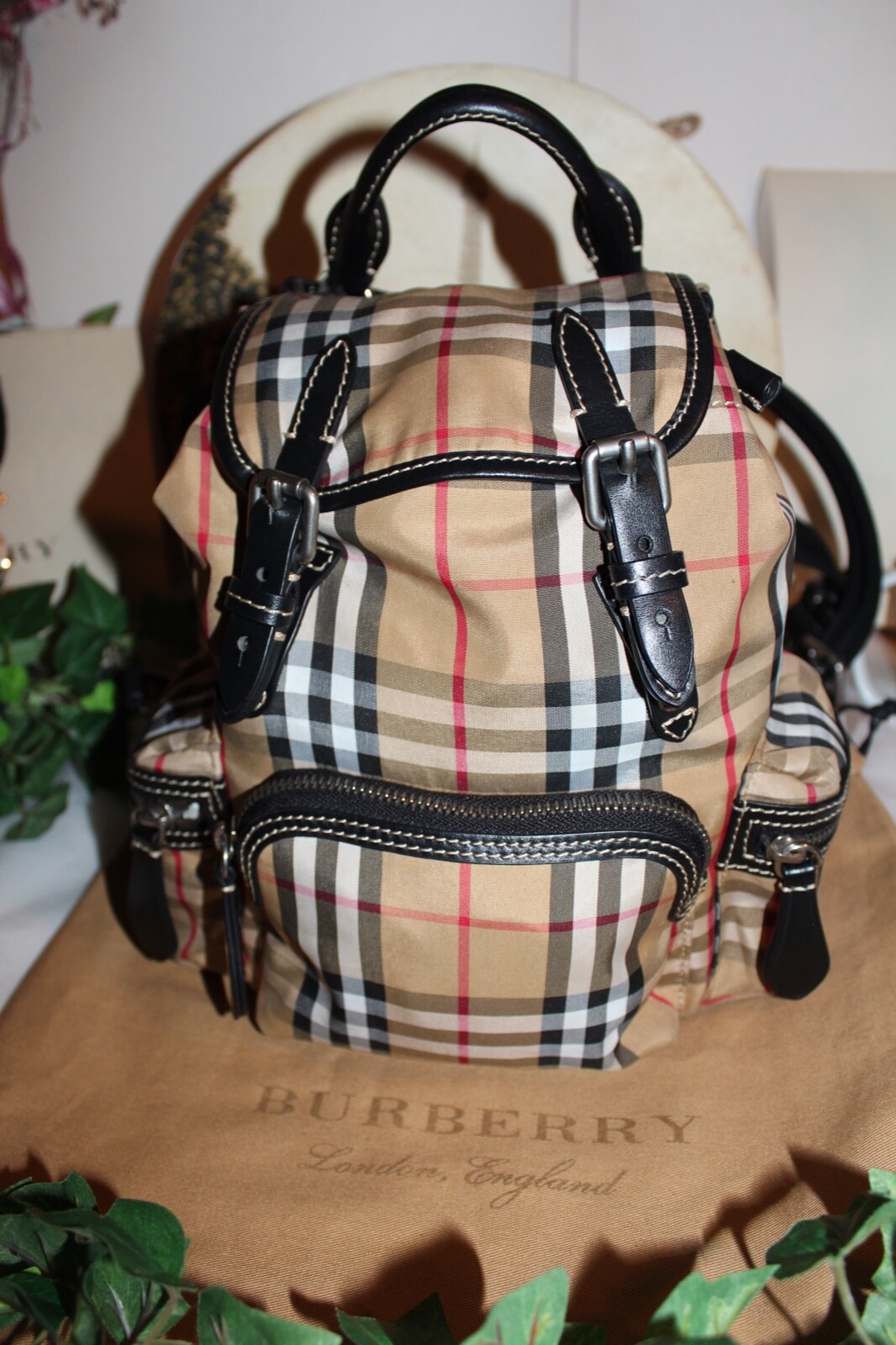 POSH-BURBERRY SIGNATURE NOVA CHECK MINI RUCKSACK BACKPACK! | eBay