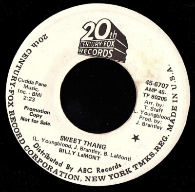 BILLY LaMONT SINGLE PROMO 20TH CENTURY FOX " SWEET THANG " [US] | eBay
