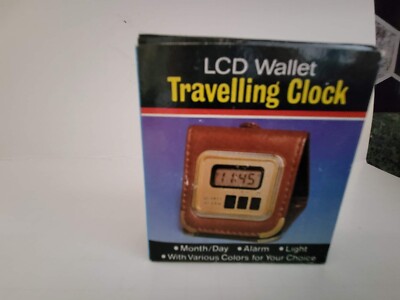 Vintage Lcd Wallet Travelling Clock New In Box Tested | eBay