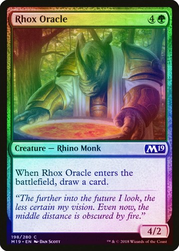 Rhox Oracle FOIL Core Set 2019 / M19 NM Green Common MAGIC MTG CARD ...