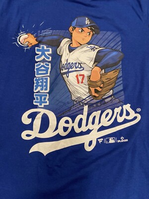 Shohei Ohtani Dodgers Anime AUTHENTIC Fanatics T-Shirt Size Medium FREE ...