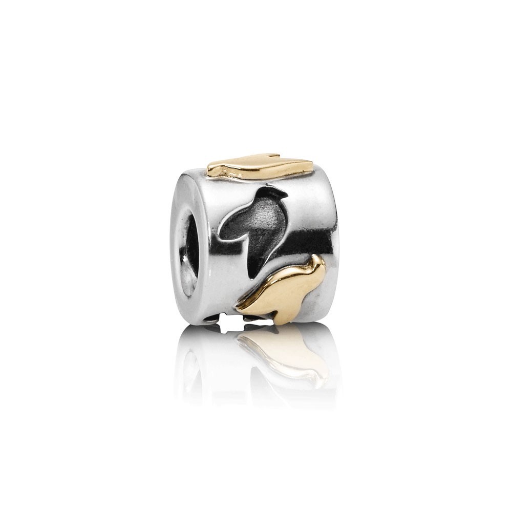 14k gold pandora love birds charm 👖 New rare Pandora Sterling 14K ...