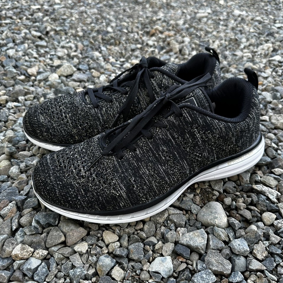 APL Techloom Pro Running Shoes Women’s Size 10 Black Metallic Gold Lace ...