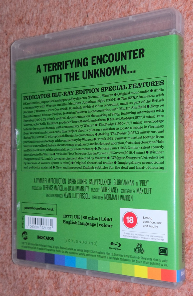 PREY (1977) Indicator Blu Ray, Norman J Warren, Rare Vinegar Syndrome ...