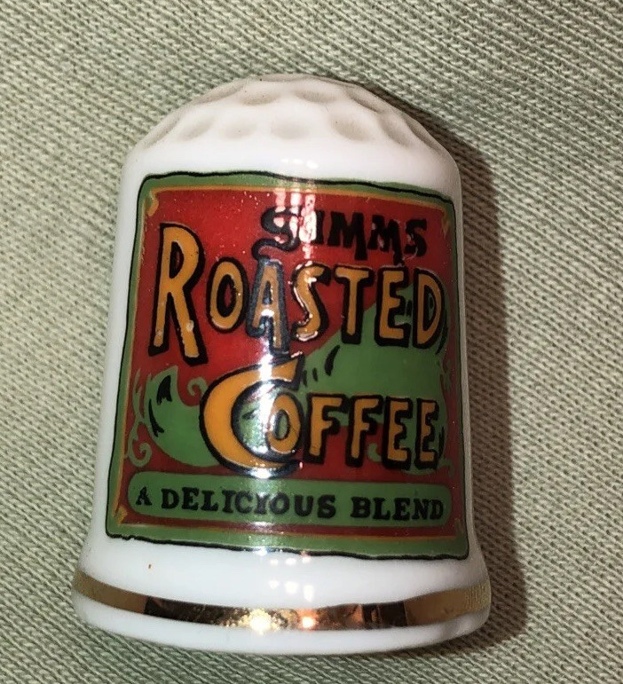 Simm’s Roasted Coffee Advertising Porcelain Thimble | eBay