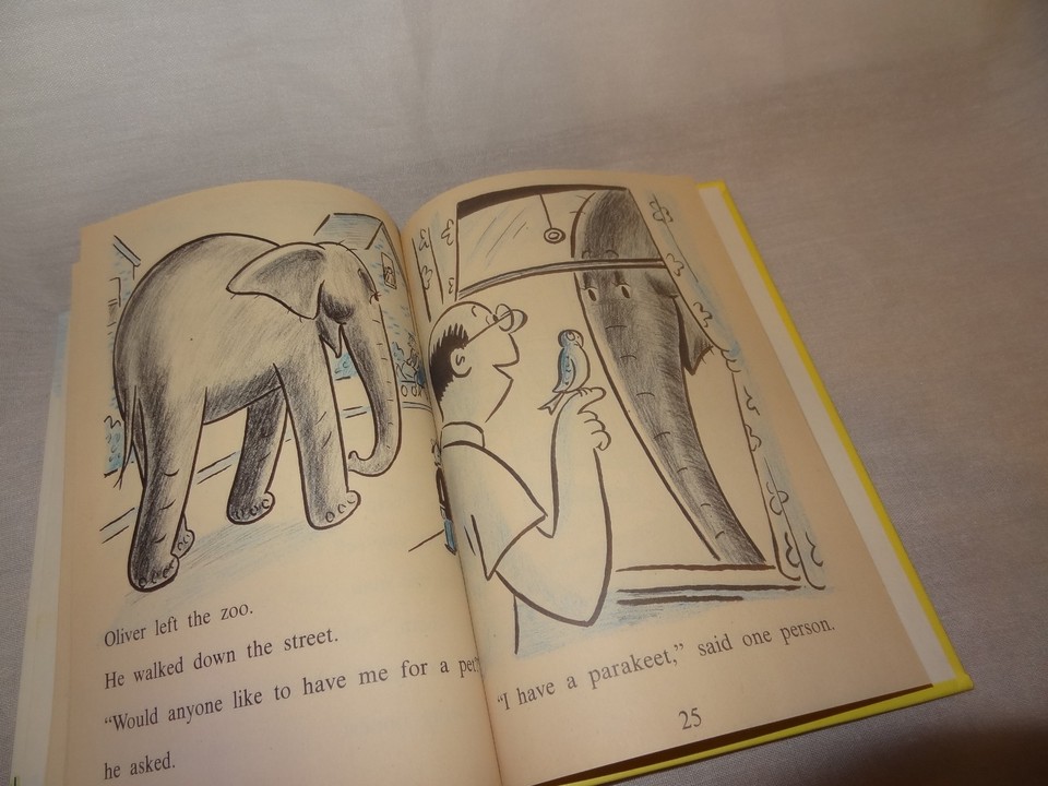 Oliver Elephant Hardcover Book 1960 Children Early I Can Read Syd Hoff ...