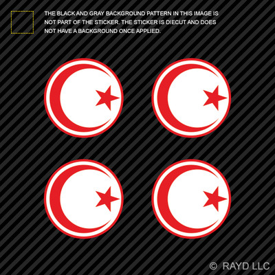 (4x) 1.5" Tunisian Air Force Roundel Sticker Die Cut Decal Tunisia TUN ...