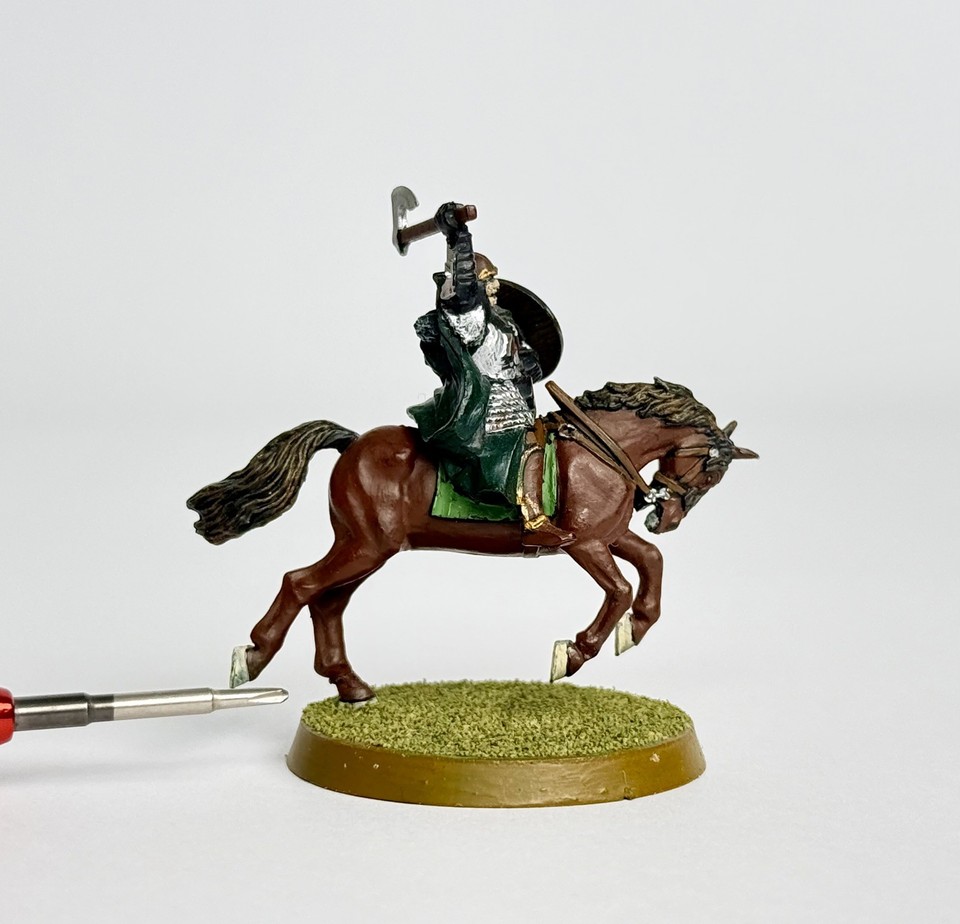 LOTR Rohan Plastic Army x28 foot soldiers 5x riders. Painted Battle ...