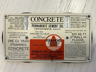 Vintage 1927 Permanente Cement Co Concrete / Lumber Computer Free ...