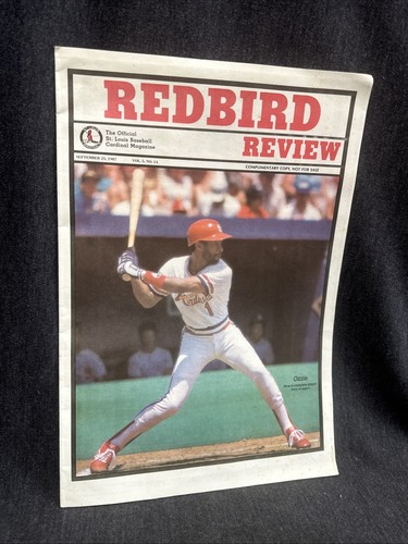 Redbird Review Magazine Sept 1987, St. Louis Cardinals Ozzie- Bob ...