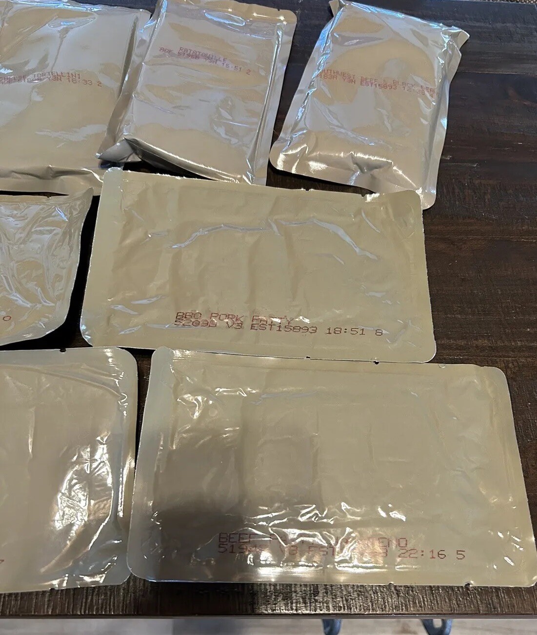 Bulk Lot Of 12 Military MRE Entrees - Ready-To-Eat Meals For Emergency ...