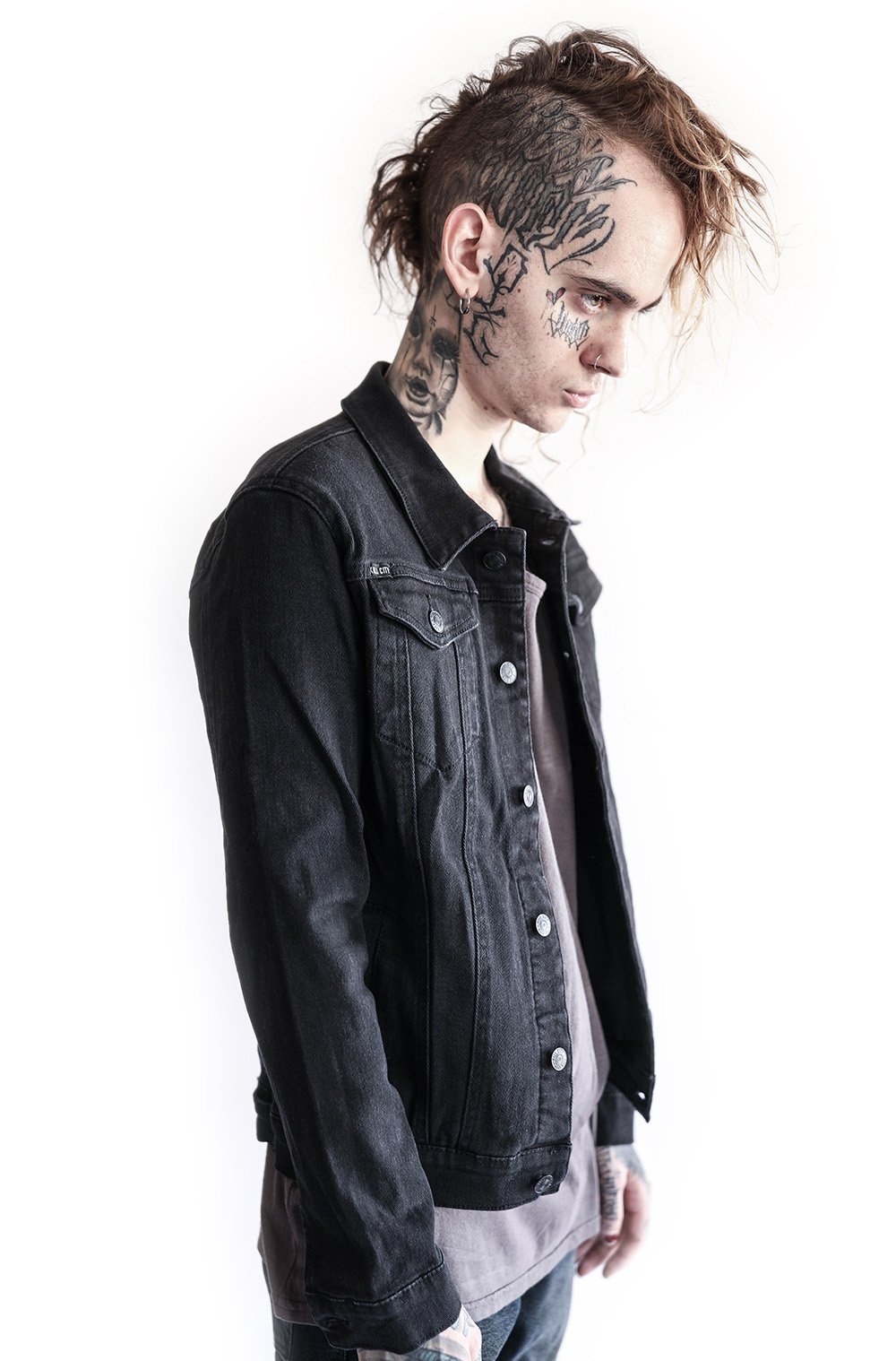 Black Denim Punk Jacket