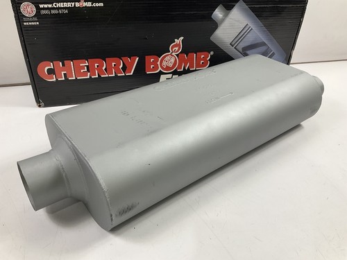 Cherry Bomb 7505 Elite Muffler - Center 3" Intlet, Dual 2.5" Outlet, 28 ...