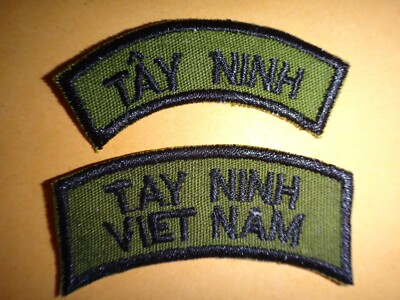 2 Vietnam War Subdued Arcs Patches TAY NINH And TAY NINH VIETNAM | eBay