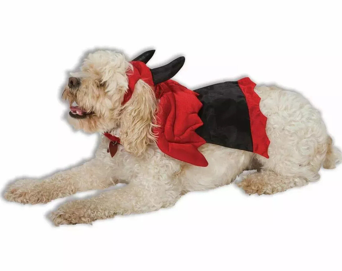 Small Dog Costumes Devil Red Devil Demon Dog Pet Cat Costume Totally