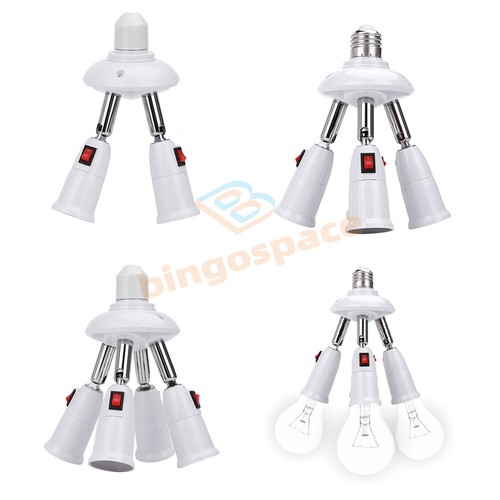E27 to 2/3/4 E27 Light Socket Converter LED Light Bulb Splitter Socket Adapter | eBay