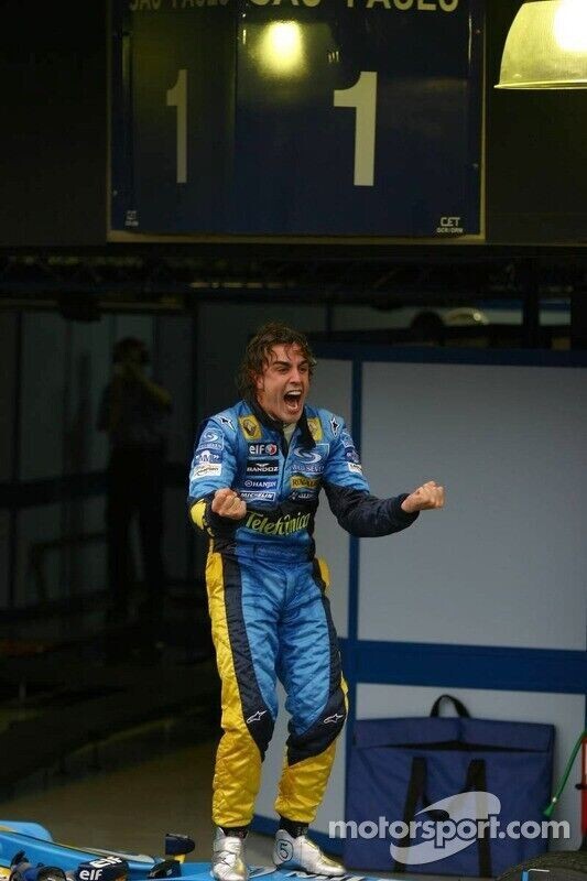 Fernando Alonso Flag 2 Times World Champion F1 + Podium Figure 1/43 | eBay