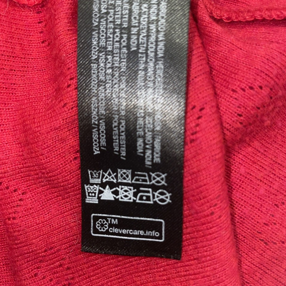 Primark Women's Red Thermal Layer Long Sleeve Top Size Large 14-16 ...