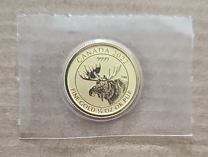 2022 1/4 oz Canadian Gold Moose Reverse Proof Coin | eBay