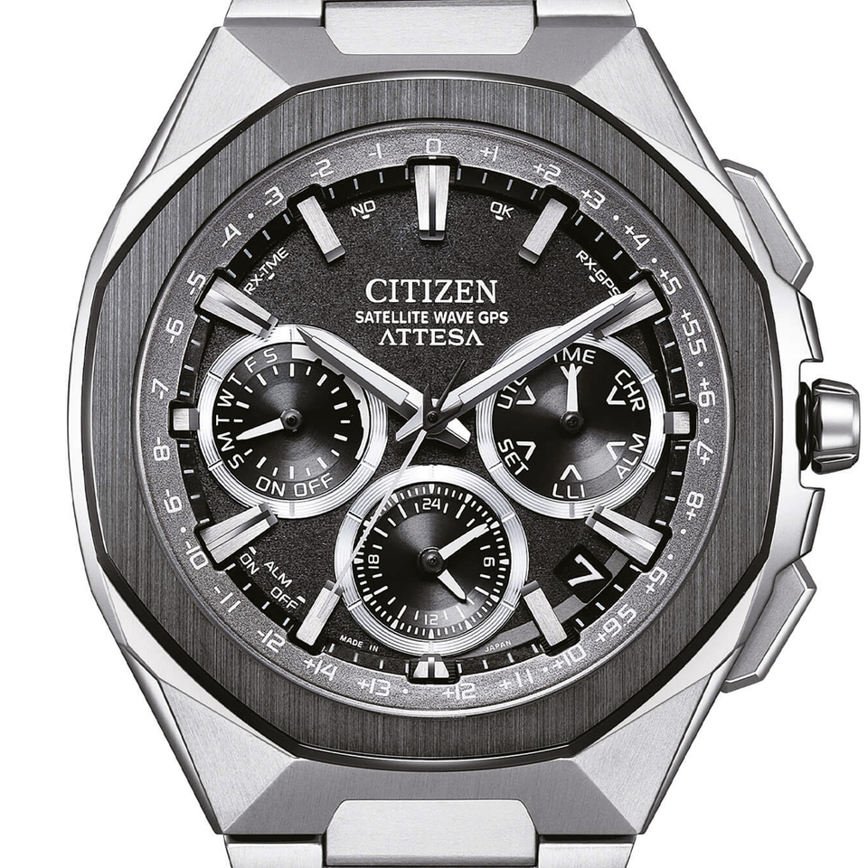Citizen Watch Attesa Spaceship F950 Ceramic Bezel Satellite Wave CC4104 ...
