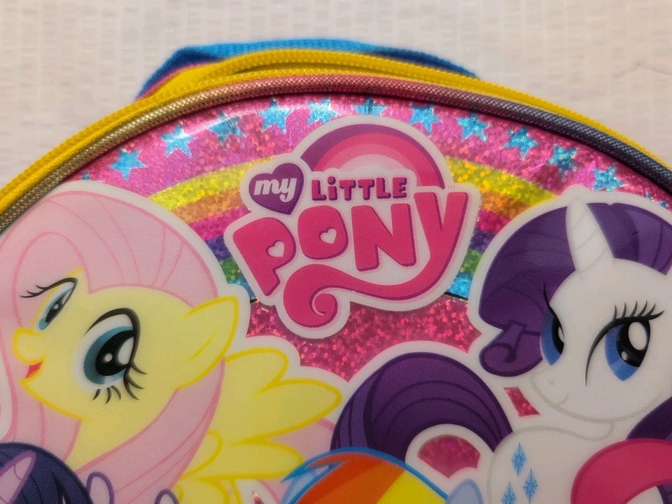 2014 My Little Pony Glitter Insulated Lunch Bag Soft cloth zippered ...