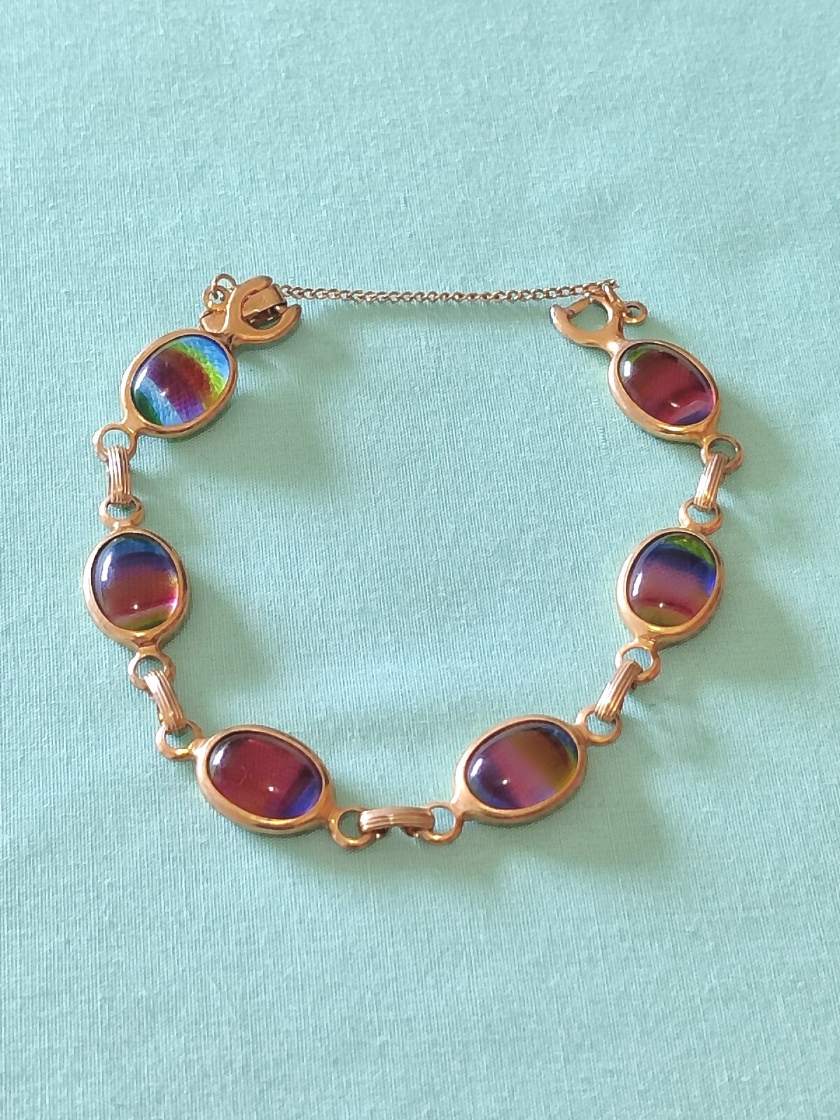 Vintage Gold Plate Sarah Coventry Rainbow Givre Art G… - Gem