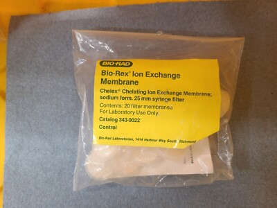 BIO-RAD 343-0022 BIO-REX ion exchange membrane 25 mm syringe filter ...